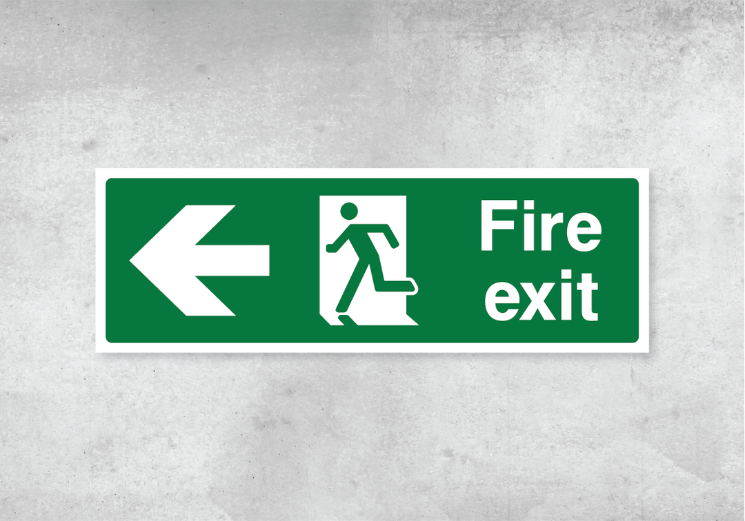 Fire Exit Left - Rigid PVC – Sovereign Print