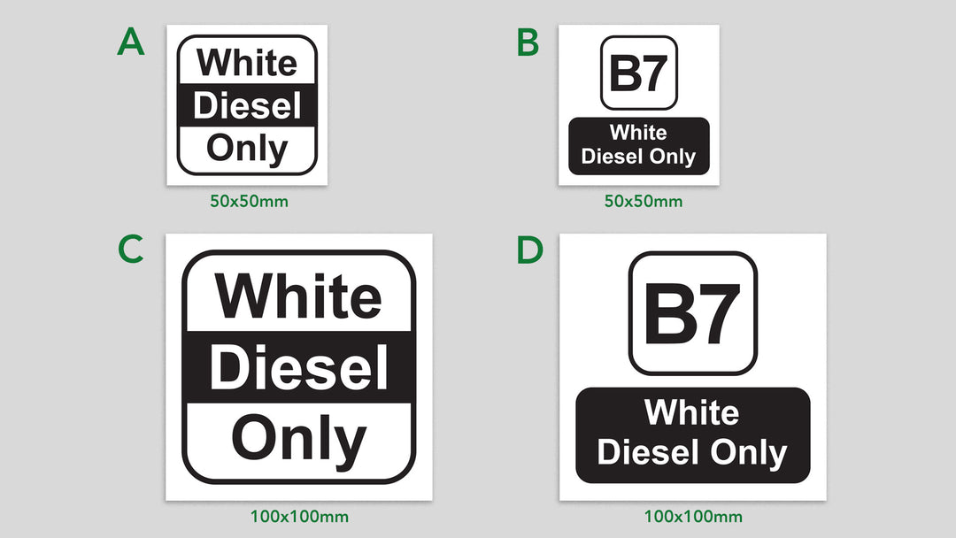 White Diesel Only Labels – Sovereign Print